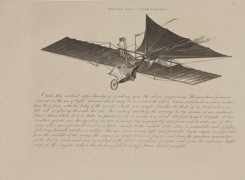 Two Henson Aerial Steam Carriage ephemera items | Science Museum Group ...