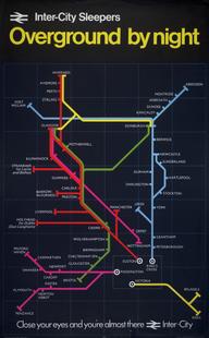 British Railways poster. Inter-City Sleepers. Overground by Night, 1974 ...