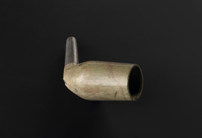 Serpentine and pewter tobacco pipe | Science Museum Group Collection