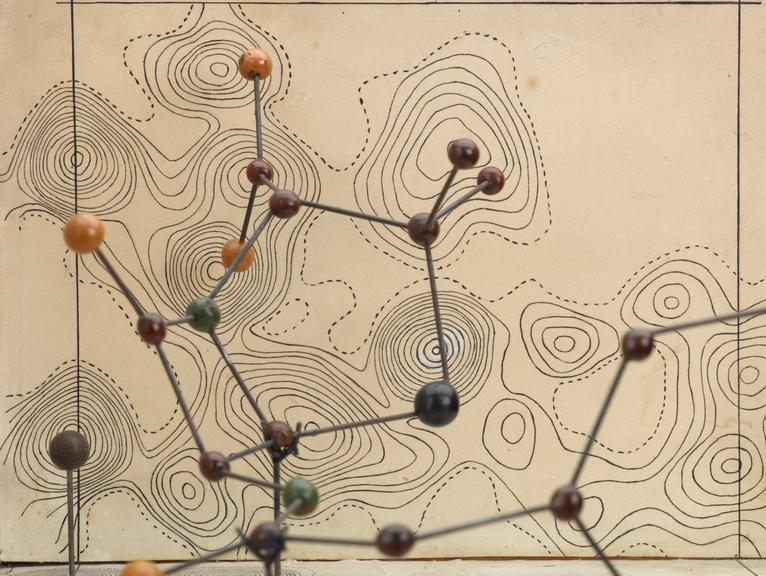 Molecular model of penicillin by Dorothy M Crowfoot Hodgkin, England ...