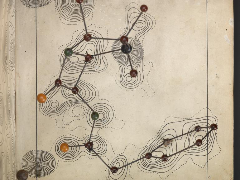 Molecular model of penicillin by Dorothy M Crowfoot Hodgkin, England ...