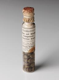 Bottle, of `Tabloid' Quinine and Rhubarb Compound tablets | Science ...