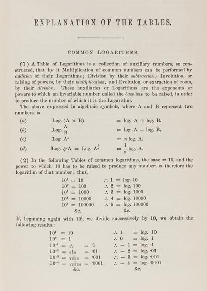 Mathematical tables | Science Museum Group Collection