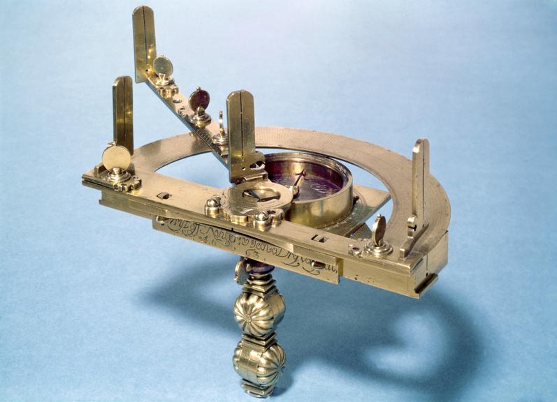 Combined graphometer and plummet clinometer, 1663. | Science Museum ...