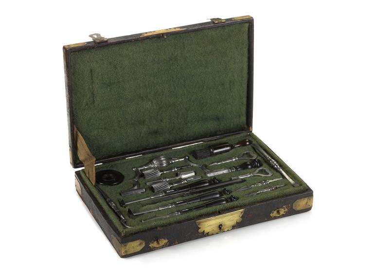 Trephination set in case | Science Museum Group Collection