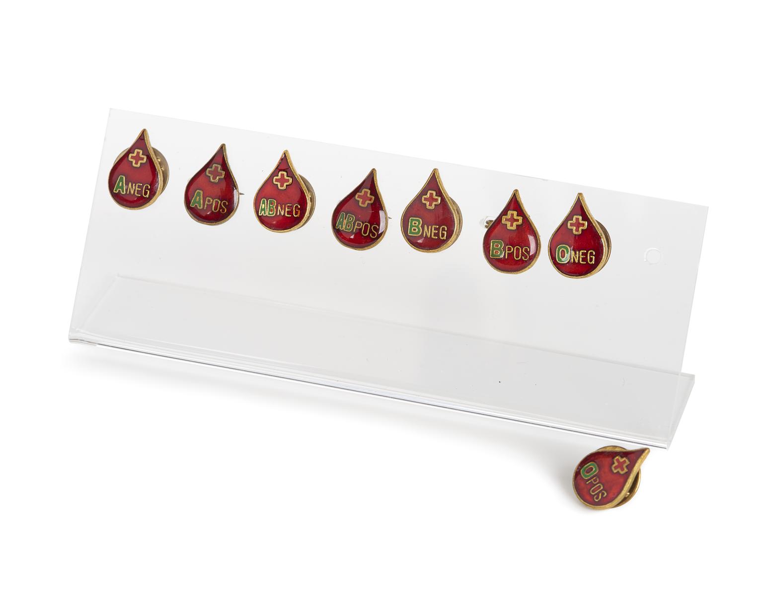 Selection of enamel blood group identity badges | Science Museum Group ...