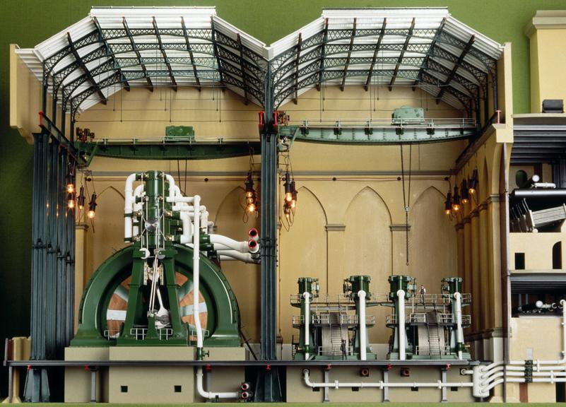 Proposed electricity generating station at Deptford, 1888-1891, model ...