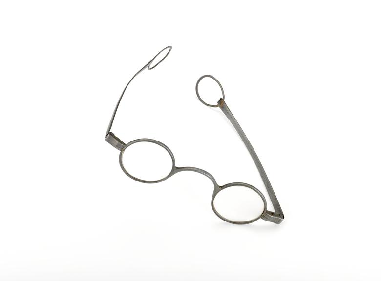 Steel spectacles with hinged sides with ring ends | Science Museum ...