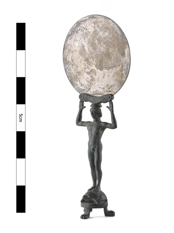 Silver mirror on a bronze stand, Roman, 200 BCE-200 CE | Science Museum ...