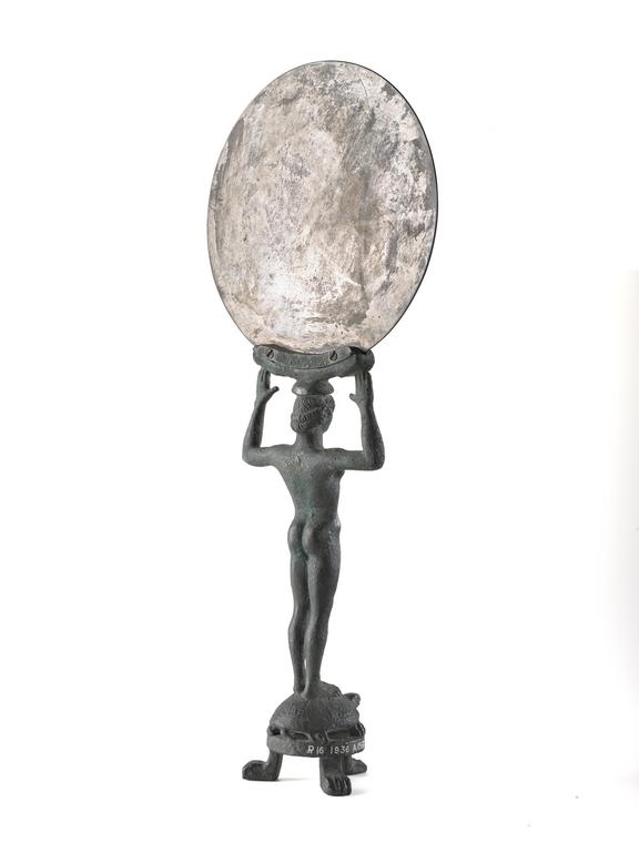 Silver mirror on a bronze stand, Roman, 200 BCE-200 CE | Science Museum ...