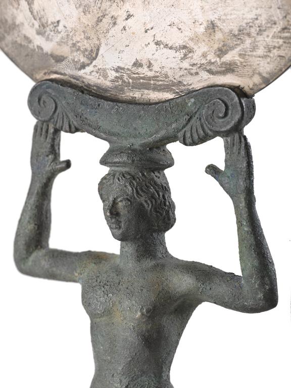 Silver mirror on a bronze stand, Roman, 200 BCE-200 CE | Science Museum ...