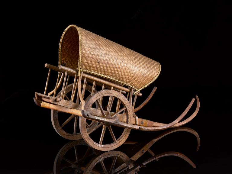 Two models of buffalo-drawn carts | Science Museum Group Collection