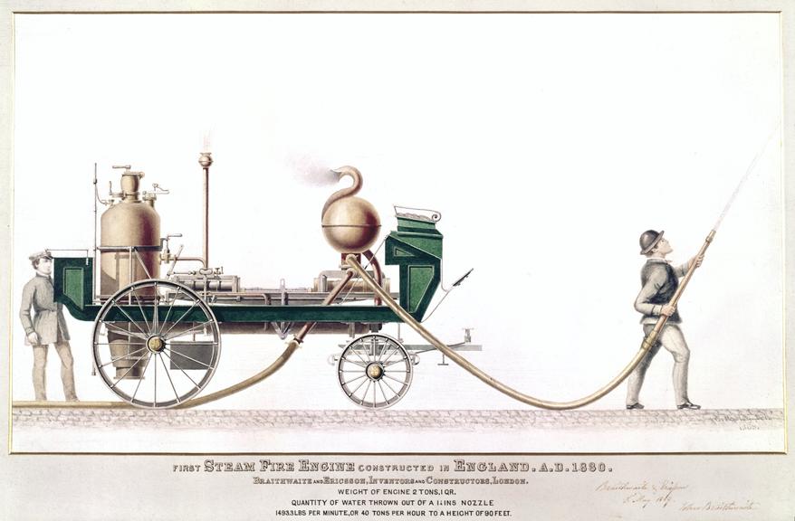 First Steam Fire Engine Constructed in England AD 1830 | Science Museum ...