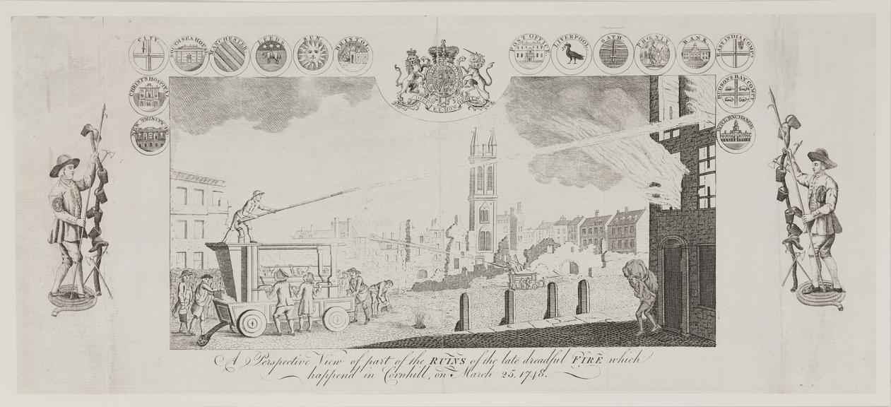 Print showing Newsham's fire engine | Science Museum Group Collection