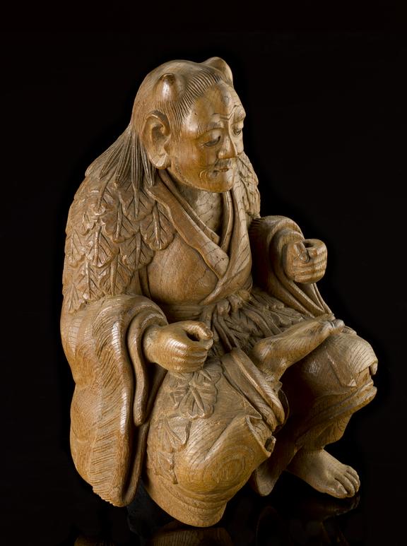 Carved wooden statue of Shen-Nung | Science Museum Group Collection