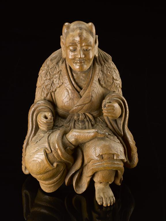 Carved wooden statue of Shen-Nung | Science Museum Group Collection