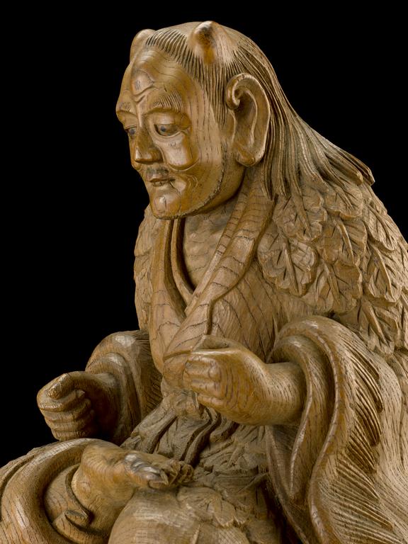 Carved wooden statue of Shen-Nung | Science Museum Group Collection
