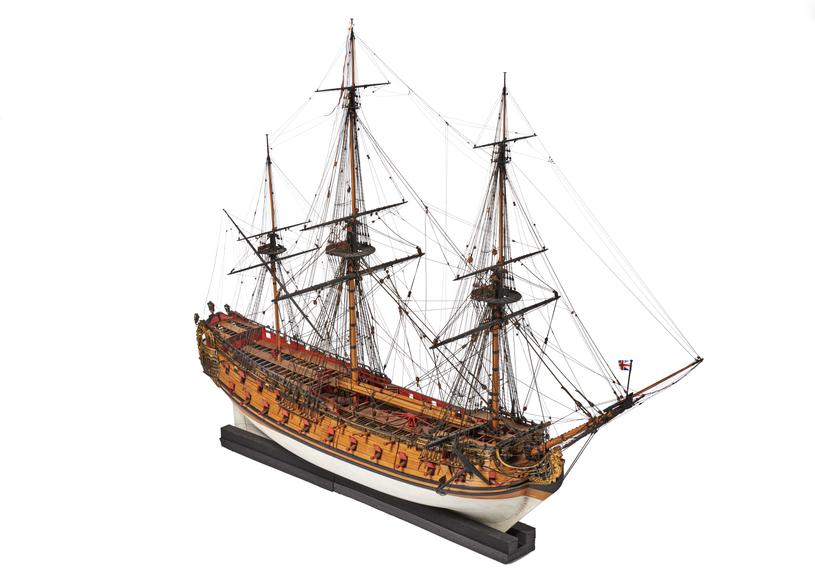 Whole rigged model of an English 50 gun ship | Science Museum Group ...