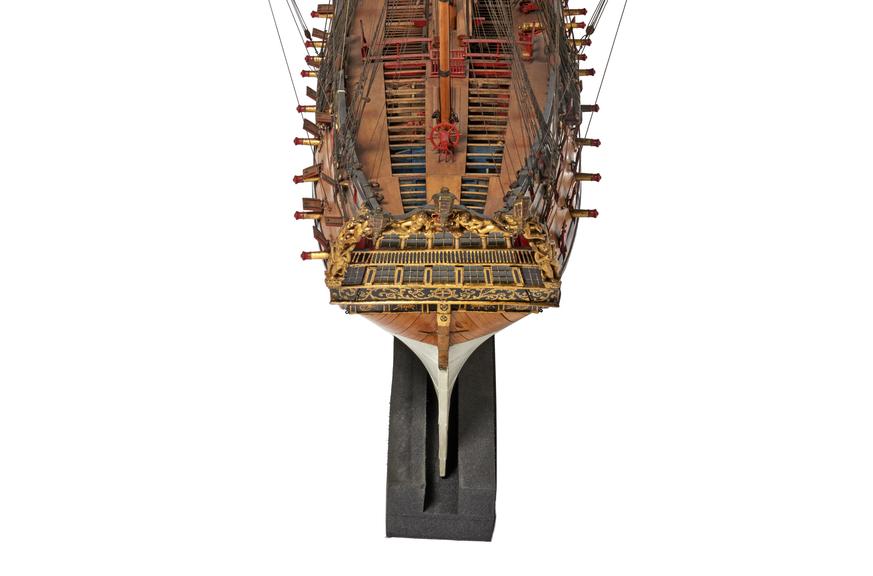 Whole rigged model of an English 50 gun ship | Science Museum Group ...