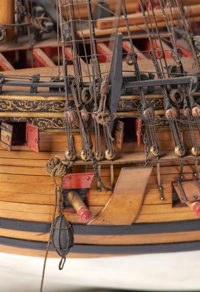 Whole rigged model of an English 50 gun ship | Science Museum Group ...