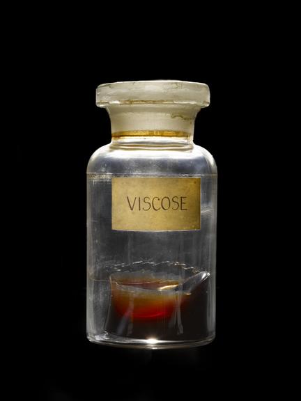 Glass bottle of viscose solution | Science Museum Group Collection