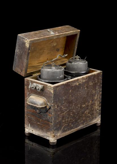 British Post Office wooden battery box | Science Museum Group Collection