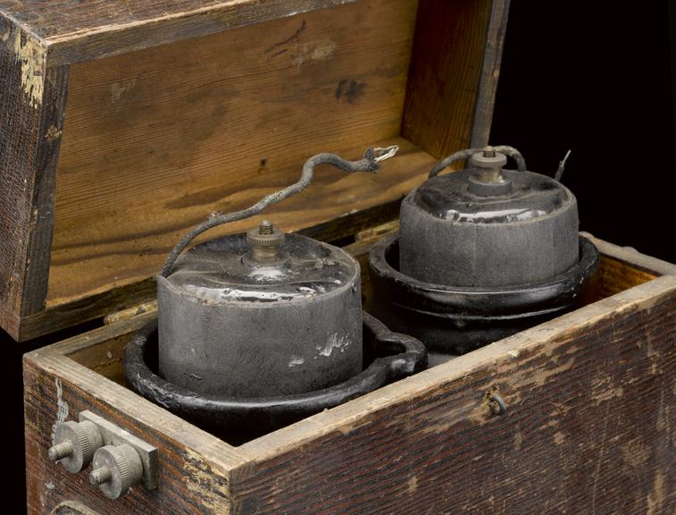 British Post Office wooden battery box | Science Museum Group Collection