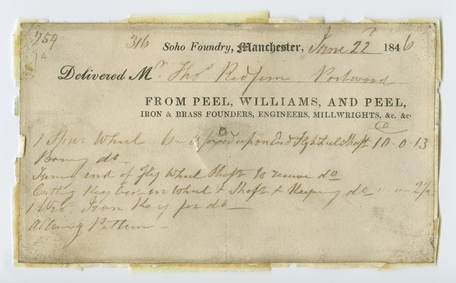 Collection of objects and archives relating to engines used by Thomas ...