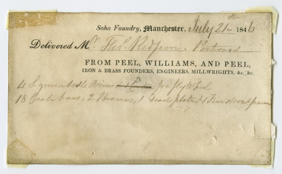 Collection of objects and archives relating to engines used by Thomas ...