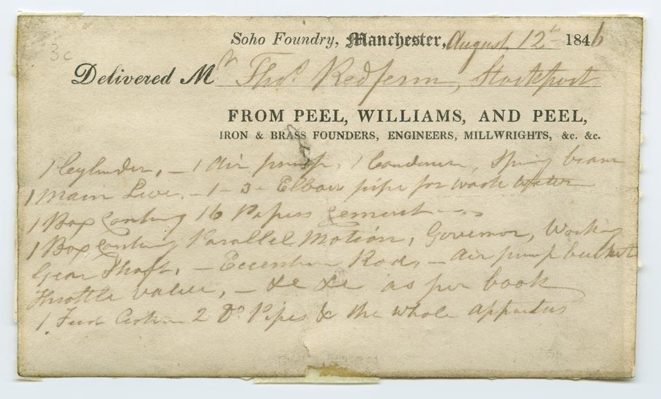 Collection of objects and archives relating to engines used by Thomas ...