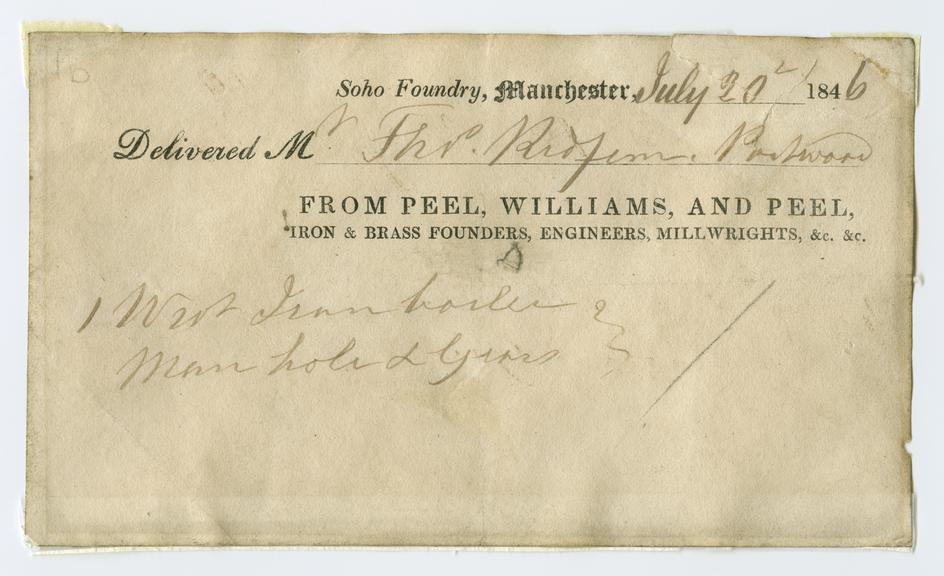 Collection of objects and archives relating to engines used by Thomas ...
