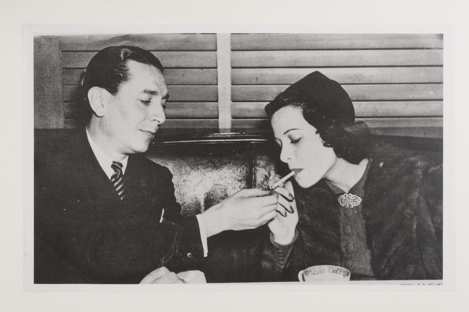Photograph of actress Hedy Lamarr with actor Reginald Gardiner ...