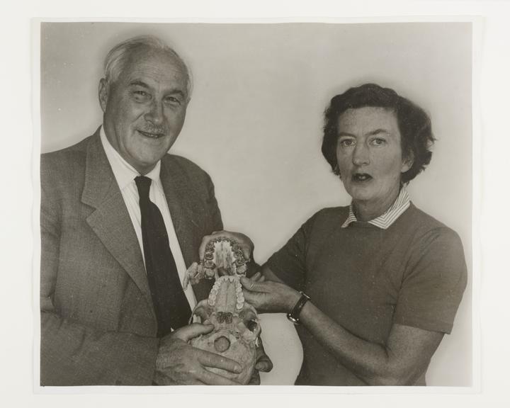 Photograph of Paleoanthropologists Louis and Mary Leakey | Science ...