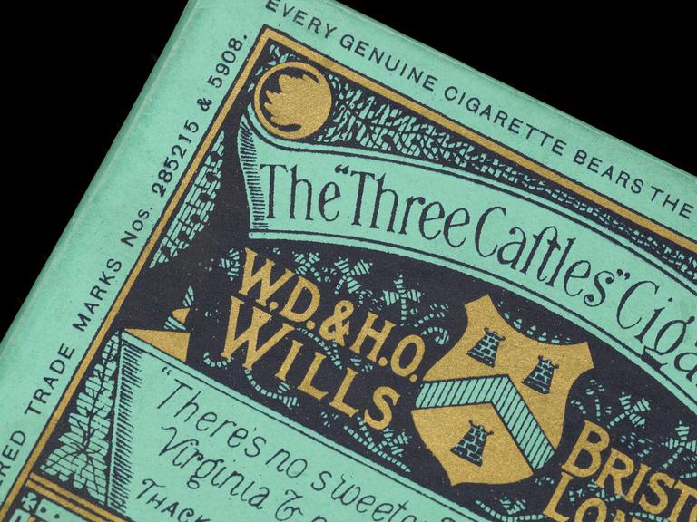 Packet of 20 'Three Castles' cigarettes | Science Museum Group Collection