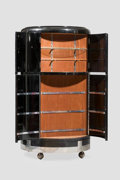 Circular wooden rotating dental cabinet with multiple drawers | Science ...