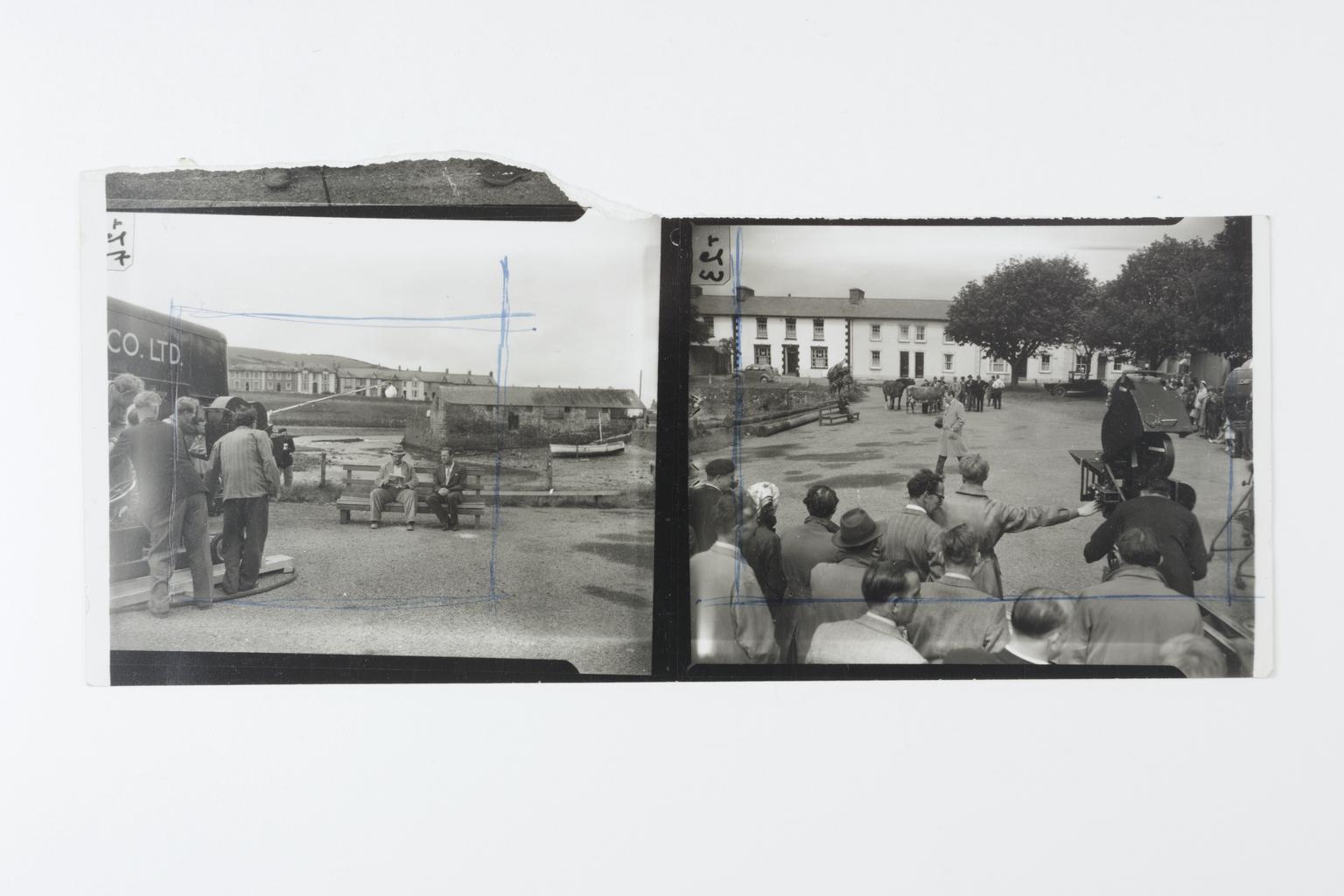 Photographic contact strip showing location filming for 'The Constant ...