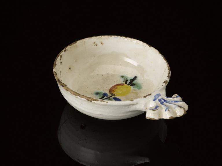 Earthenware bleeding bowl, tin-glazed, polychrome | Science Museum ...