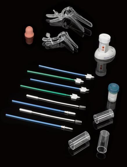 Disposable vaginal speculum used during cervical smear test. Made by ...