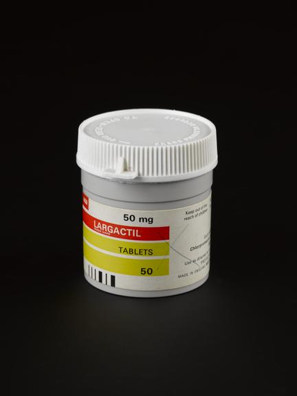 Container of Largactil 50mg tablets, London, England, 1971 | Science ...