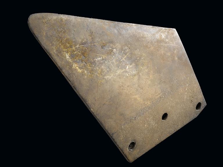 Two Guillotine blades and plinth | Science Museum Group Collection