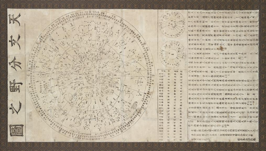 Tenmon Bun’ya no zu (map showing divisions of the heavens and regions ...