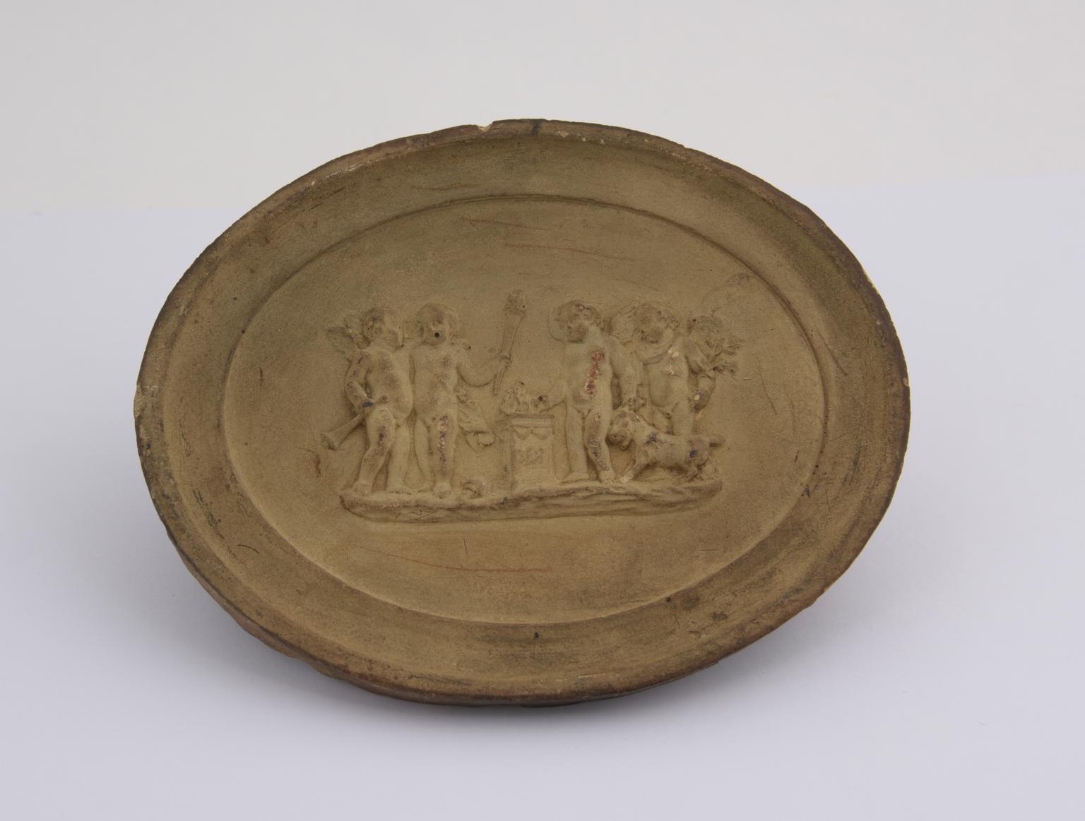 Plaster cast, nude figures around altar | Science Museum Group Collection
