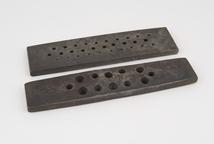 2 rectangular steel dies for wire drawing | Science Museum Group Collection