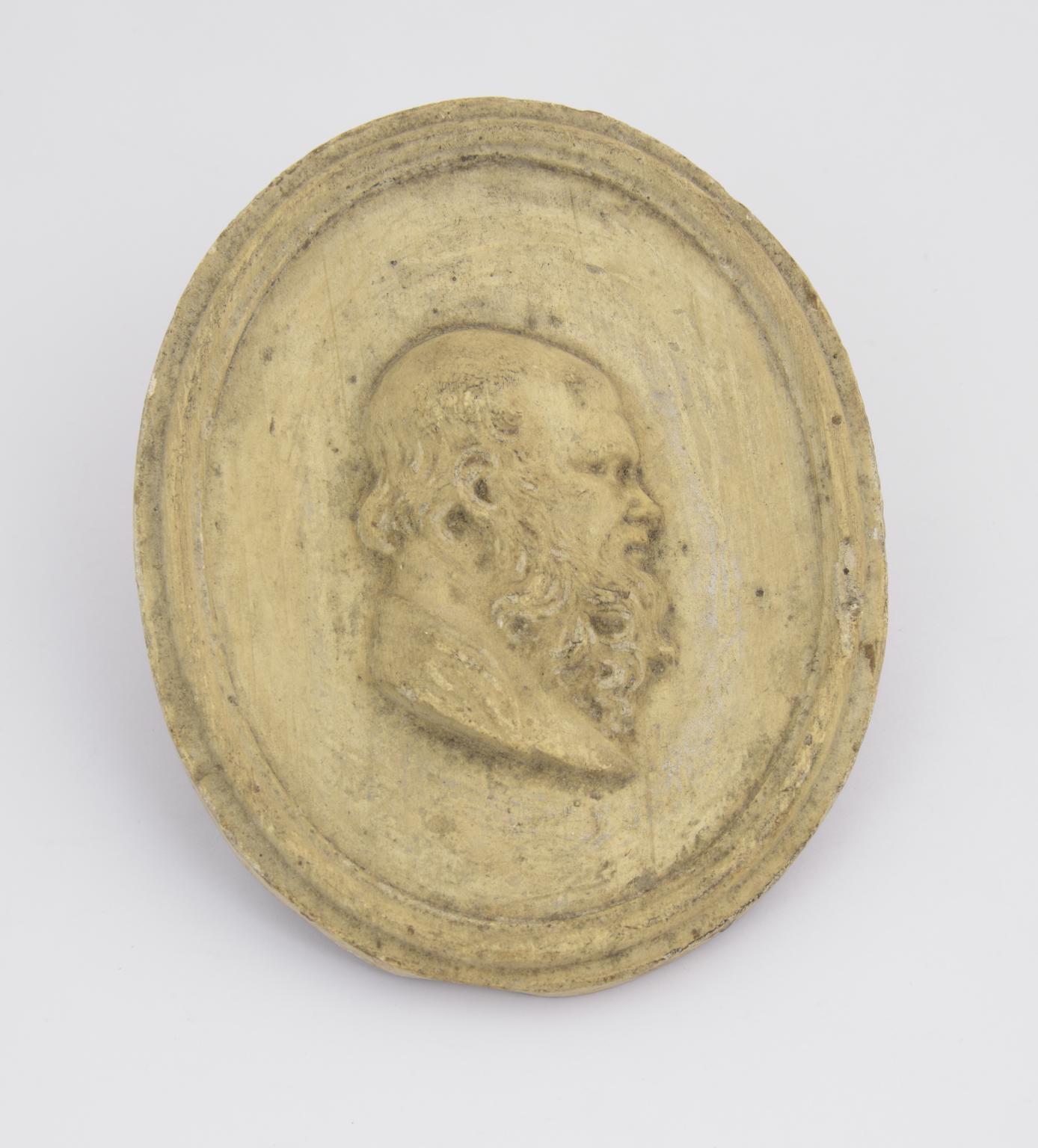 Plaster reproduction, bearded male profile | Science Museum Group ...