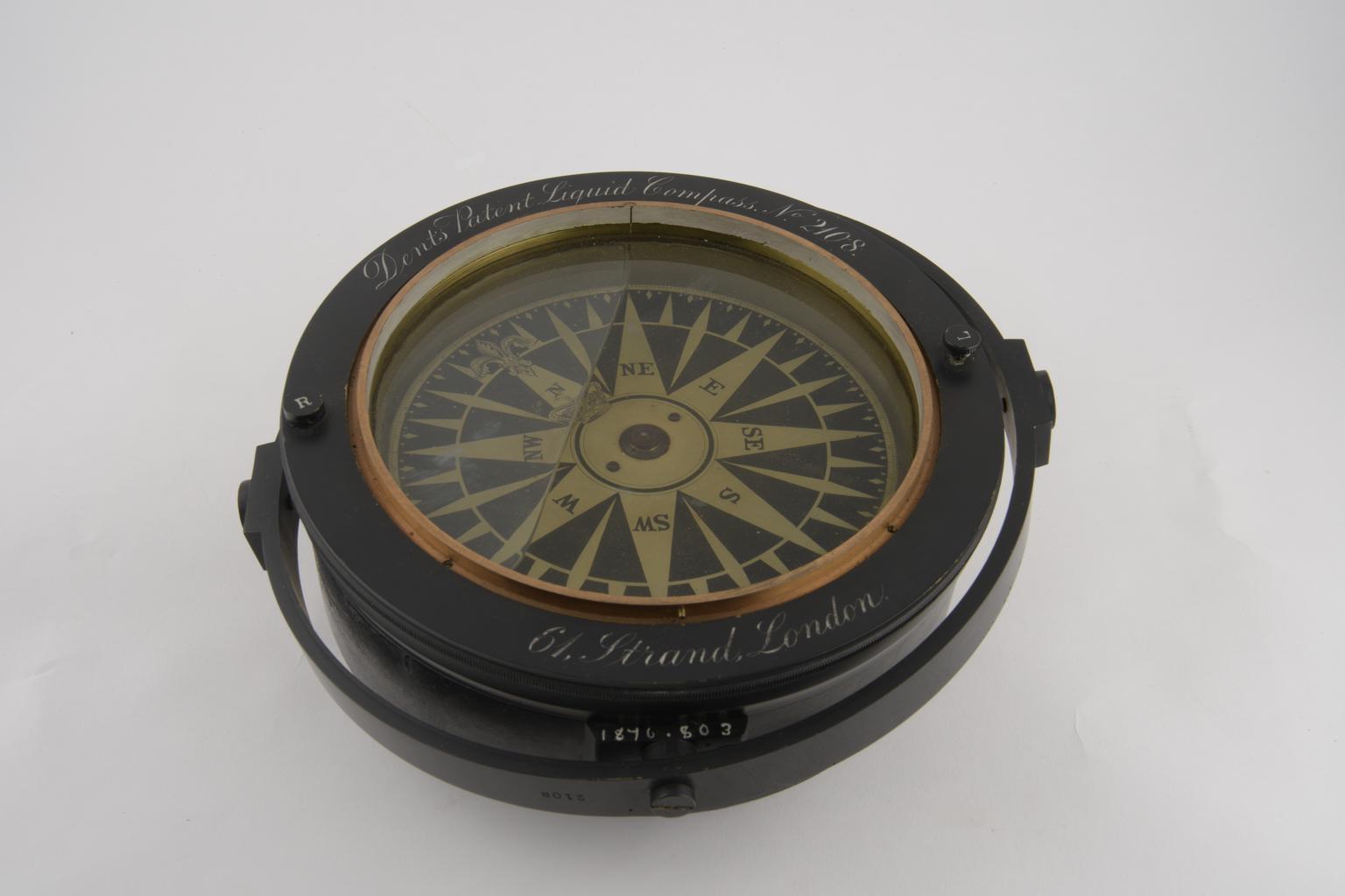 Dent's patent liquid compass with air chamber around rim | Science ...