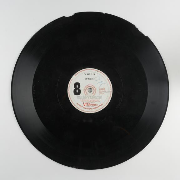 Vitaphone disc for sound film 'Sunny' (1930, USA) | Science Museum ...