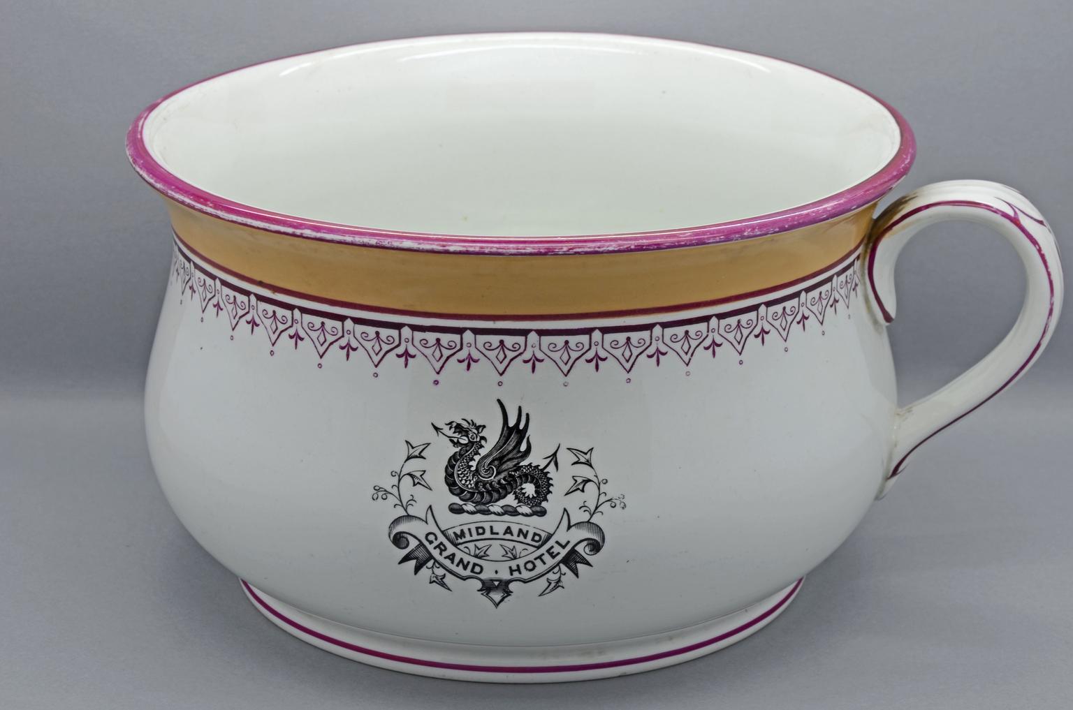 Ceramic chamber pot, Midland Railway - Midland Grand Hotel | Science ...