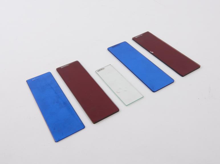 4 rectangular glass filters | Science Museum Group Collection