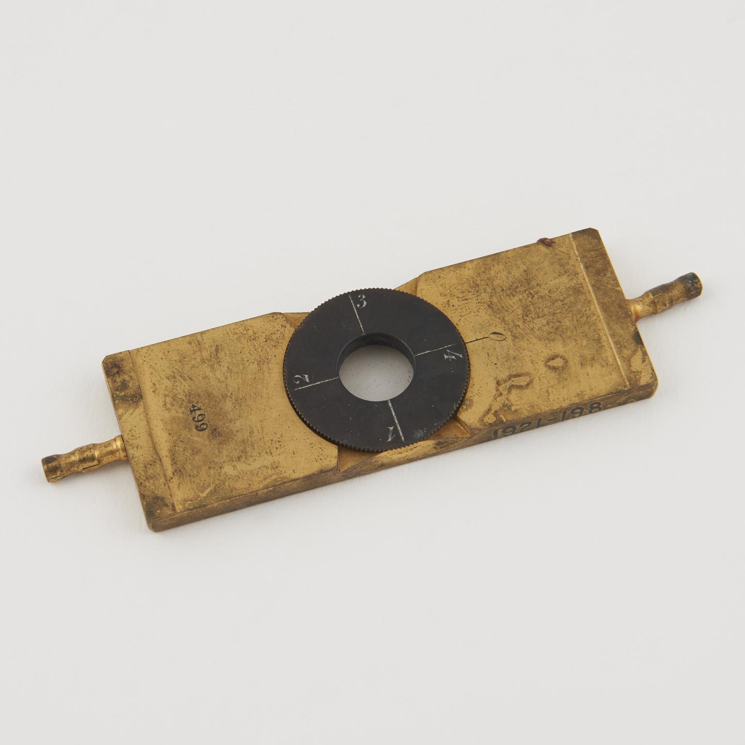 Chemical microscope, by Nachet, with one eyepiece and components ...