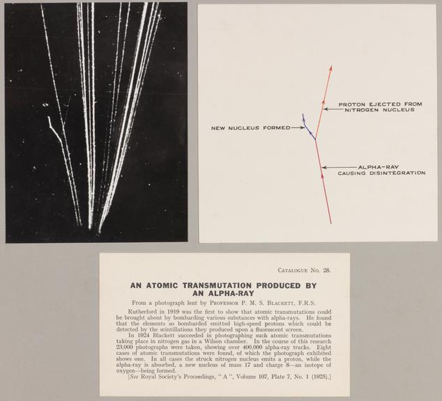 Photograph showing an atomic transmutation produced by an alpha x-ray ...